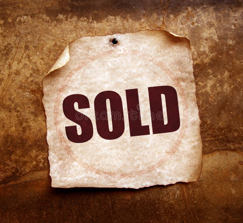 Vendido stock de ilustración. Ilustración de envejecido - 5402221