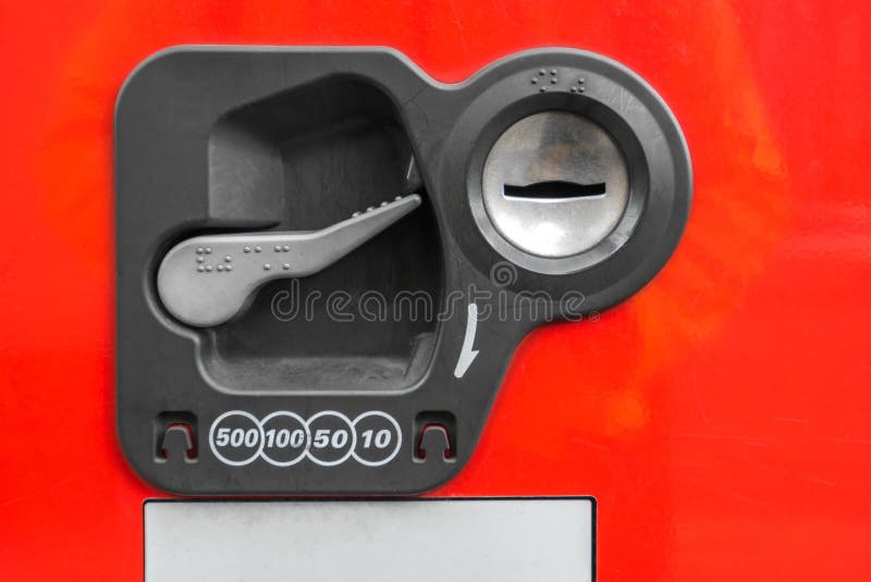Vending Machine Coin Insert Stock Photo - Image of insert, closeup ...