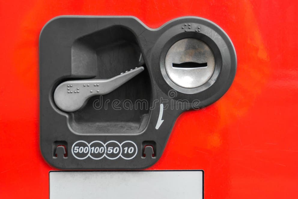 Vending Machine Coin Insert Stock Photo - Image of insert, closeup ...