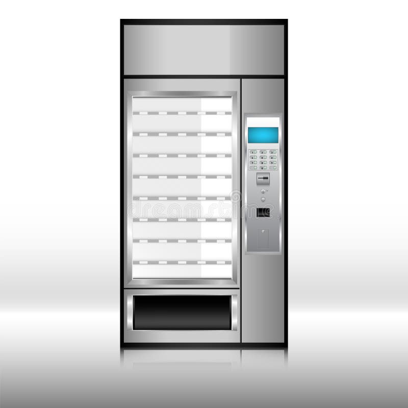 Vending Machine of Food and Beverage Automatic Selling., Vector ...