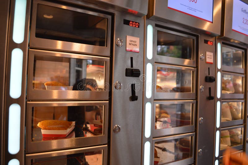 Vending Machine of Fried Fish Stock Photo - Image of holland, machine ...