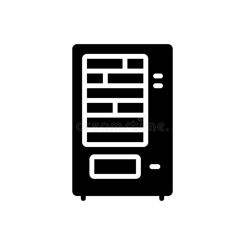 Black Solid Icon for Vending Machine, Confectionery and Machine Stock ...