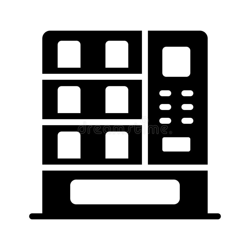Vending Machine Icon Design in Trendy Style Stock Vector - Illustration ...