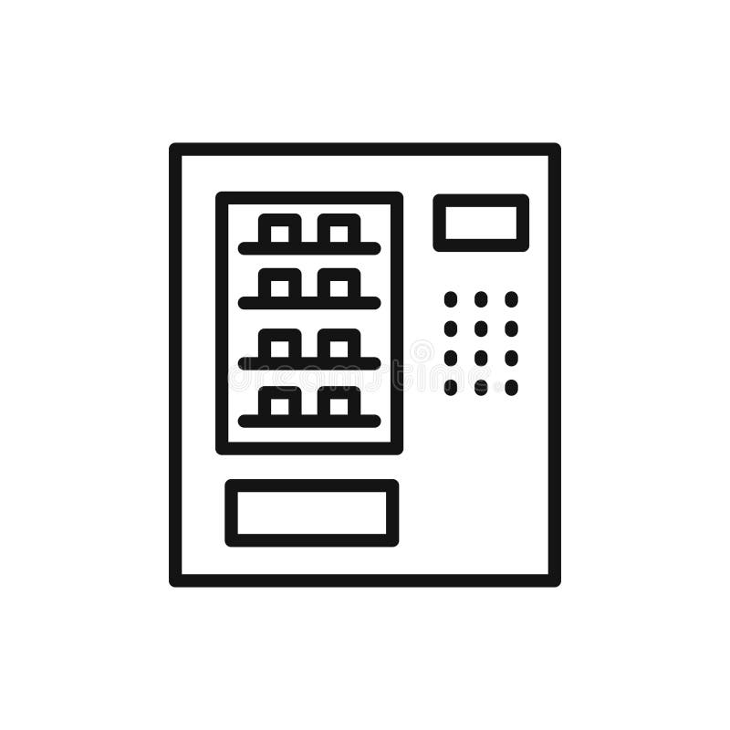 Vending Machine Icon Symbol on White Background Stock Vector ...