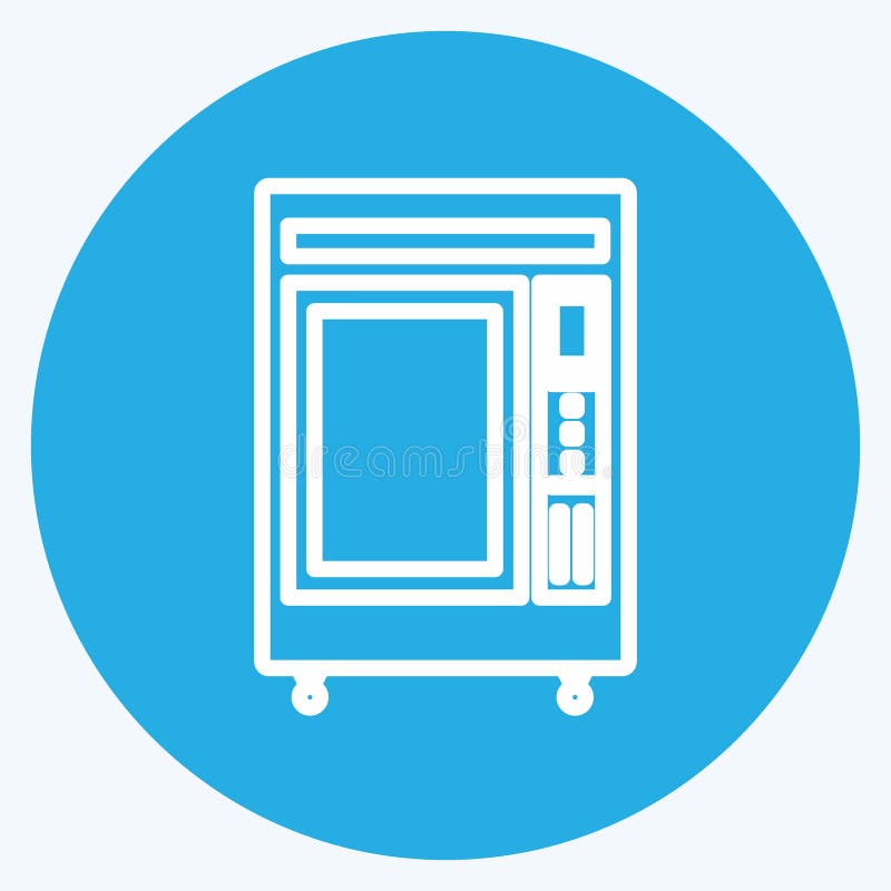 Vending Machine Icon in Trendy Blue Eyes Style Isolated on Soft Blue ...