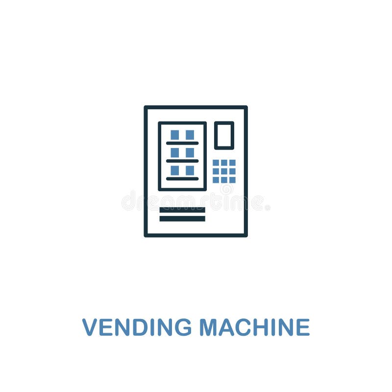 Vending Machine Icon. Monochrome Style Design from City Elements Icon ...