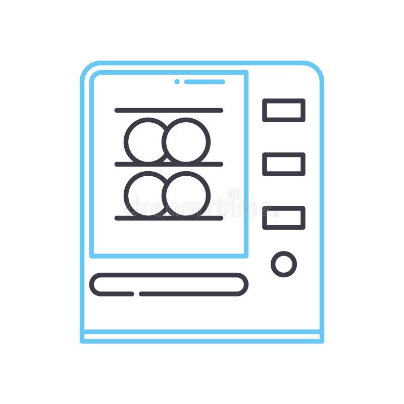 Vending Machine Line Icon, Outline Symbol, Vector Illustration, Concept ...