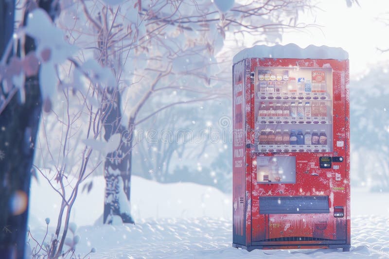 Vending Machine with a Lot of Different Drinks Inside with Generative ...