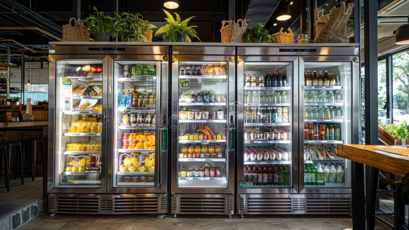 Vending Machine with a Lot of Food and Drinks Inside Stock Image ...