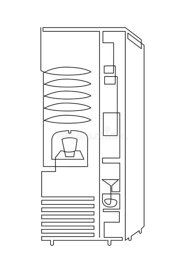 Vending Machine for Making Coffee and Hot Drinks. Continuous Line ...