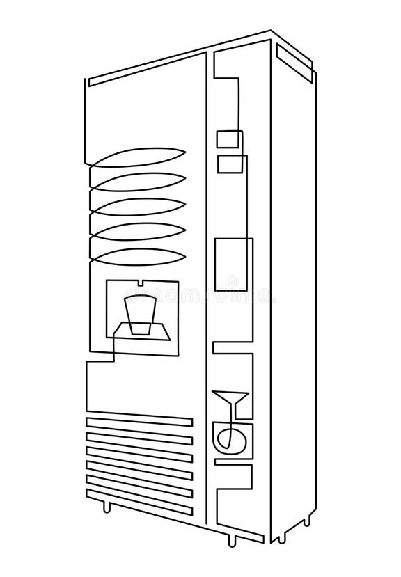 Vending Machine for Making Coffee and Hot Drinks. Continuous Line ...