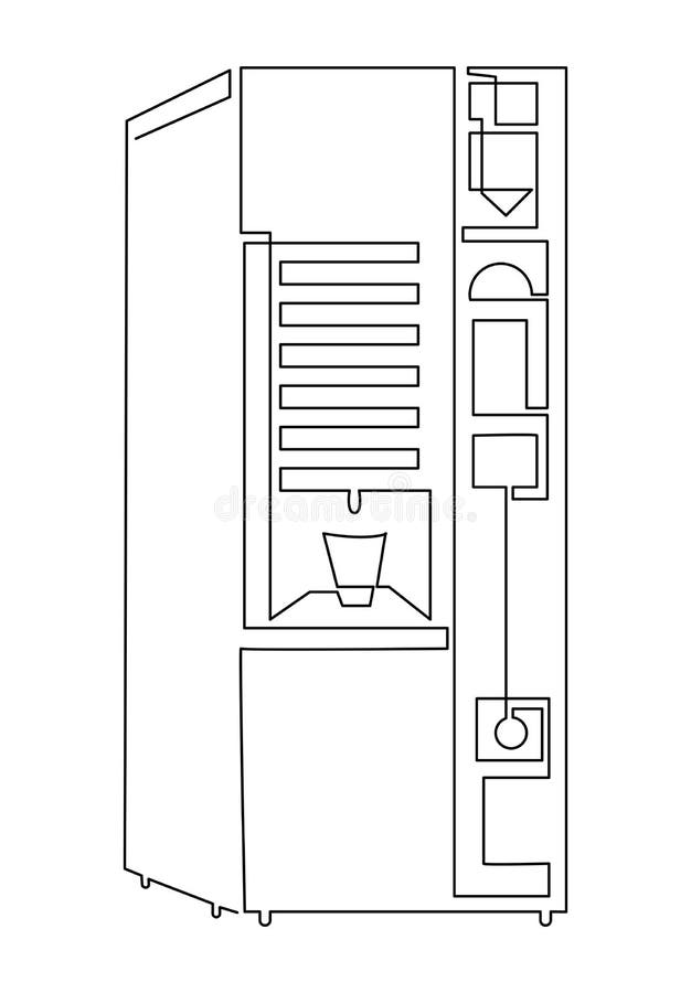 Vending Machine for Making Coffee and Hot Drinks. Continuous Line ...