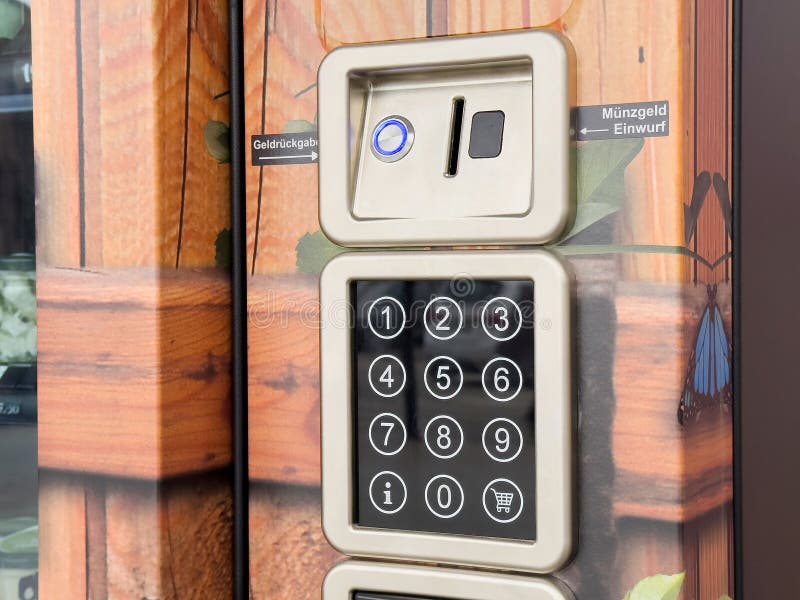 Vending Machine Panel with Numeric Keypad and Coin Slot Editorial ...