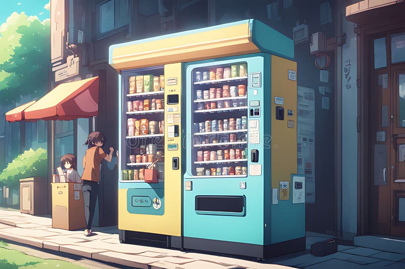 Vending Machine by the Roadside Stock Image - Image of sidewalk ...