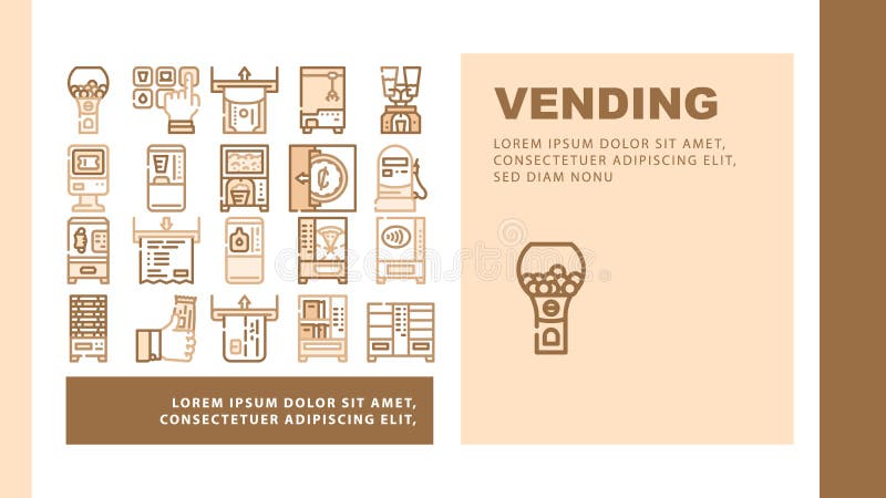 Vending Machine Sale Equipment Landing Header Vector Stock Vector ...