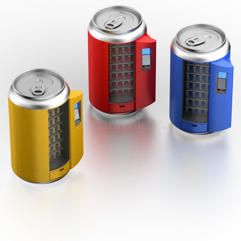 Vending Machine Similar on Can with Beverage Stock Photo - Image of ...