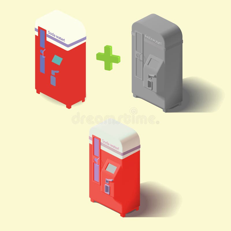 Vintage Soda Machine stock illustration. Illustration of retro - 7591784