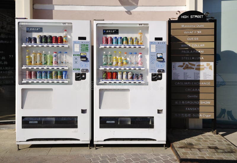 Soft drink vending machine editorial photo. Image of machine - 25129031
