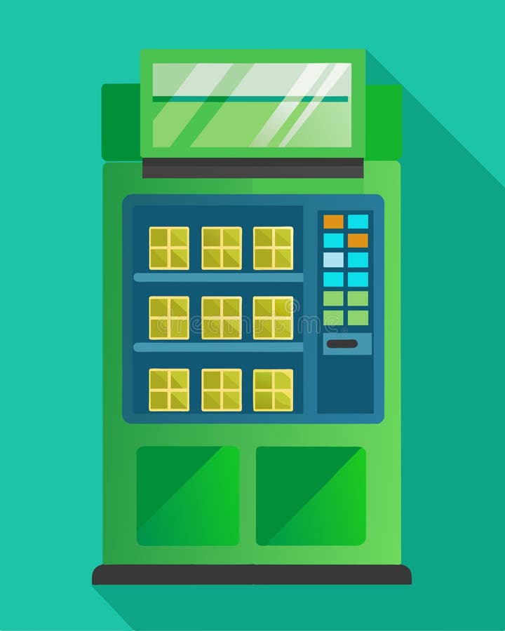 A Vending Machine with a Solarpowered LED Display Showcasing the ...