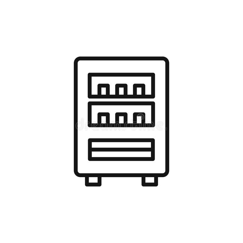 Vending Machine Thin Line Icon Set Stock Vector - Illustration of ...