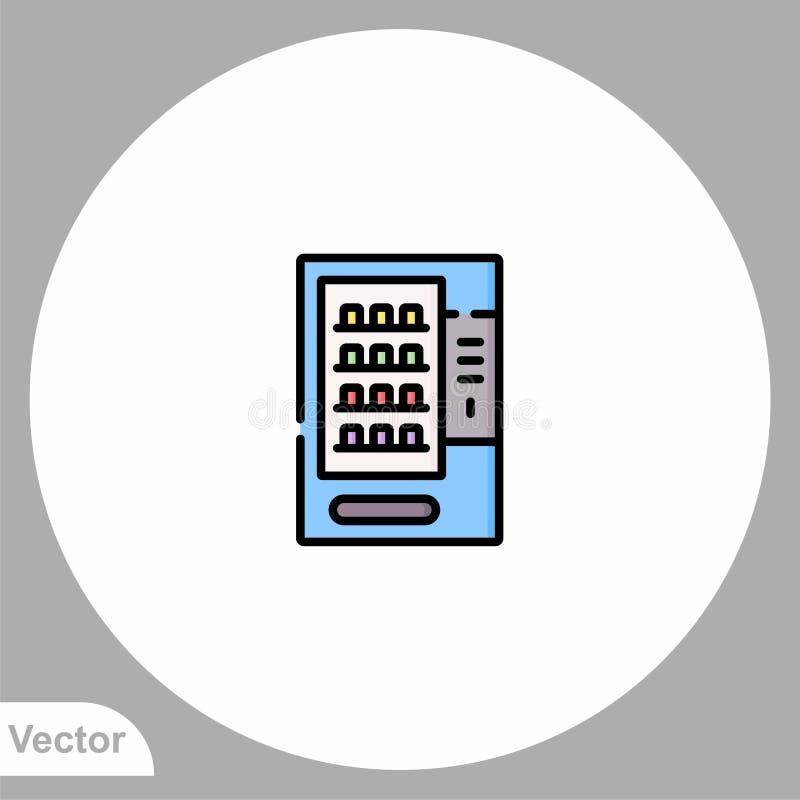 Vending Machine Vector Icon Sign Symbol Stock Illustration ...
