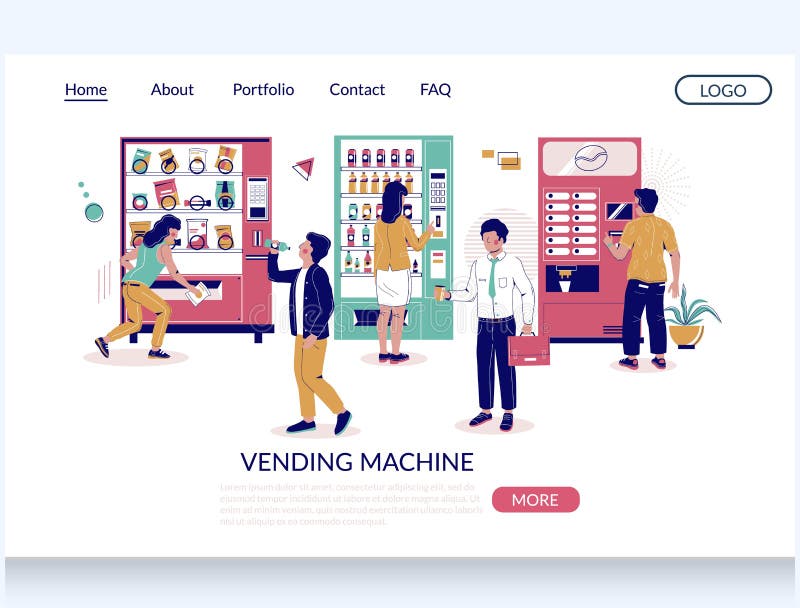 Vending Machine Vector Website Landing Page Design Template Stock ... Vending Machine Vector Website Landing Page Design Template Stock ...