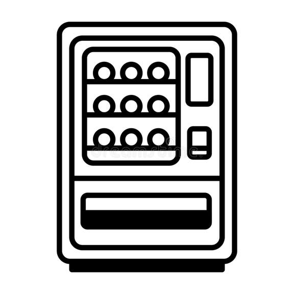 Vending Machineicon. Vending Machine with Snacks and Drinks. Vector ...