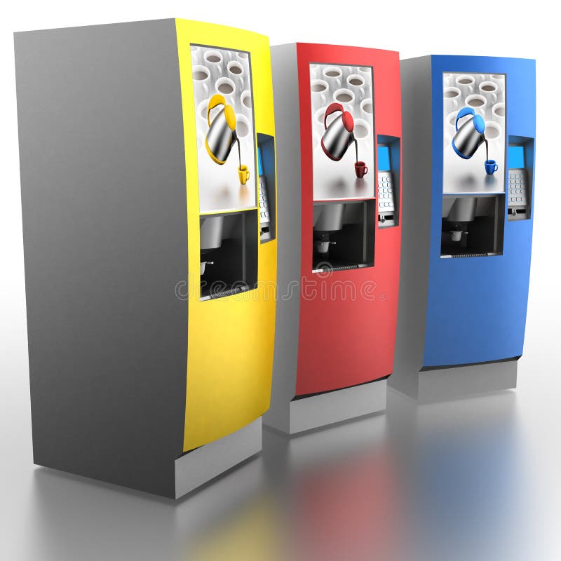 Vending Machines (coffee Machines) Stock Illustration - Illustration of ...