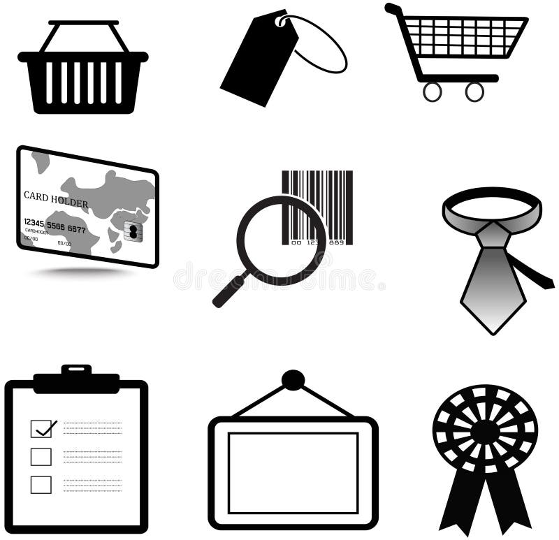 Vendite Della Siluetta E Collec Materiale Dell'icona Di Commercio ...