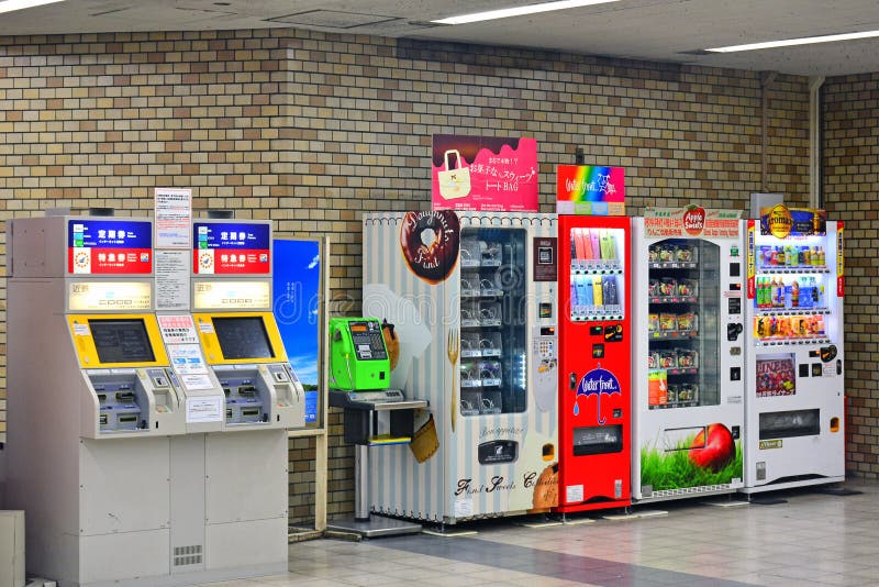 Vendo and Storage Card Machine at Subway in Osaka, Japan Editorial ...