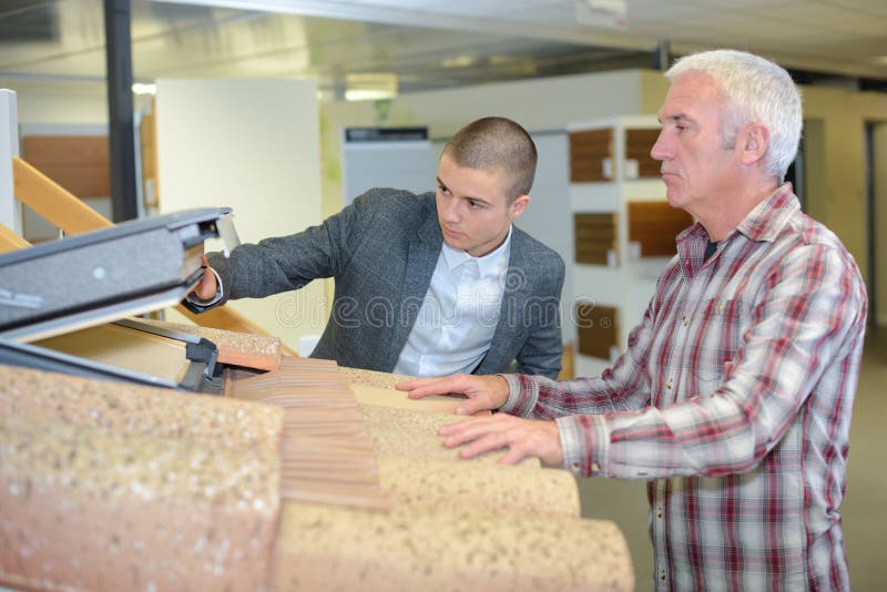 Vendor and Customer in Shop Stock Image - Image of light, lumber: 102666377