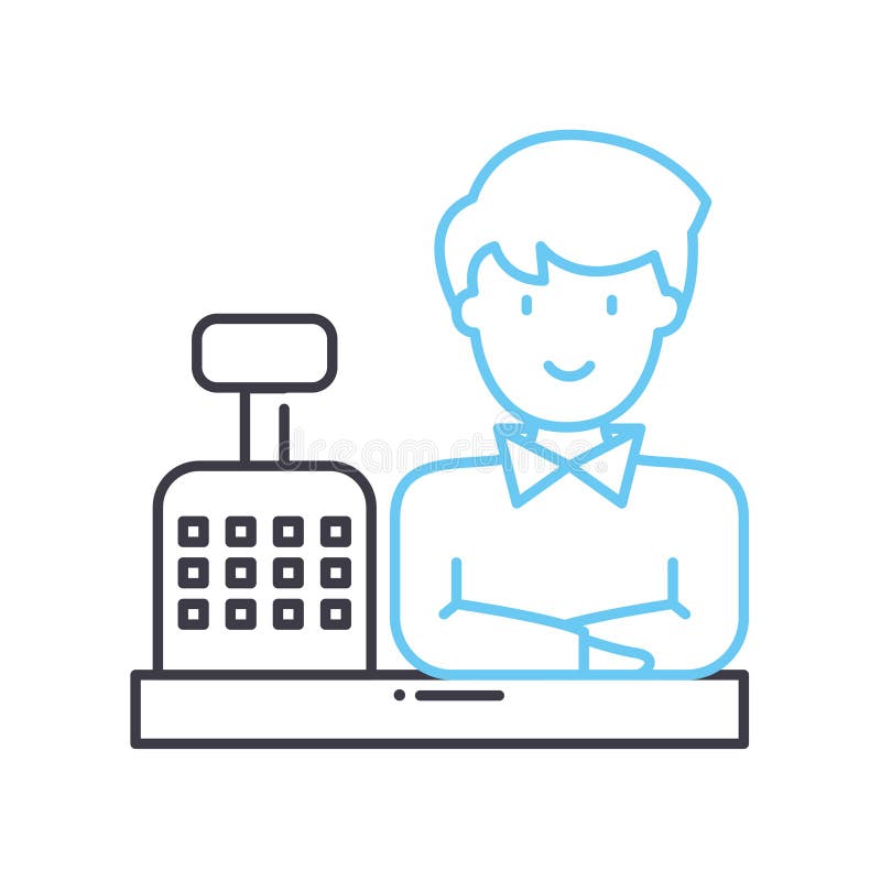 Vendor Line Icon, Outline Symbol, Vector Illustration, Concept Sign ...