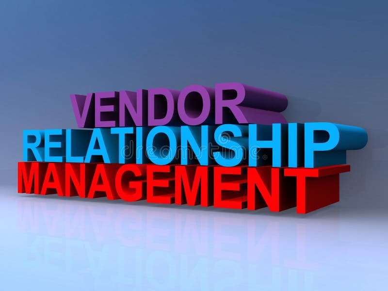 Vendor Relationship Management on Blue Stock Illustration ...