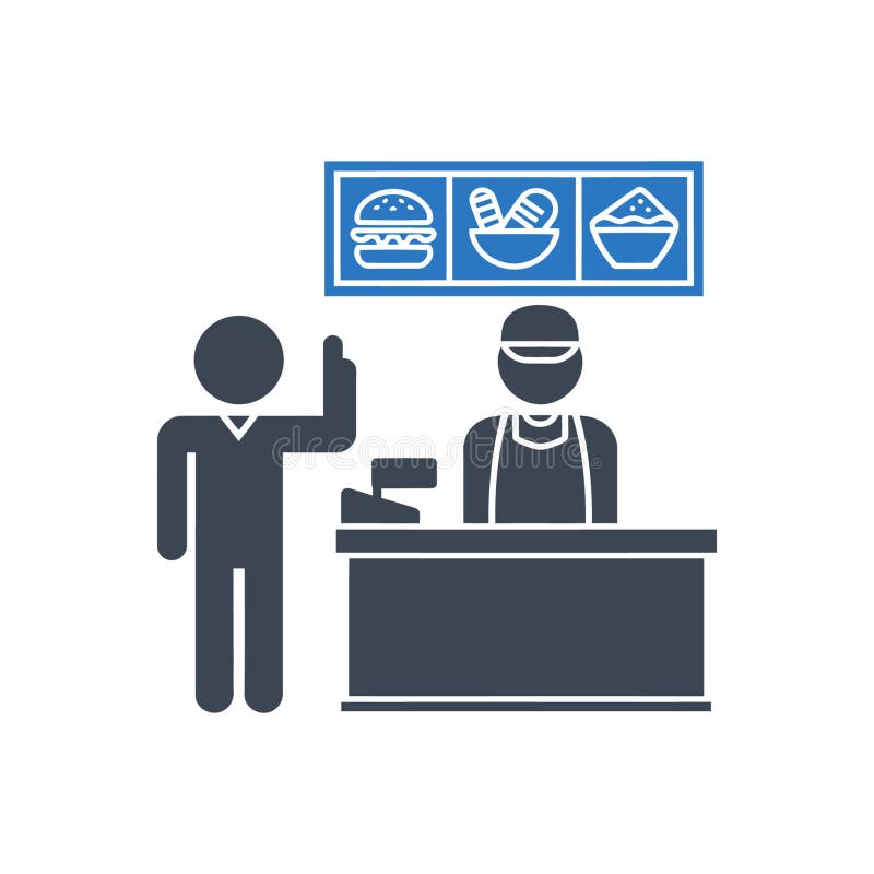 Vendor Serving Customer Icon Stock Vector - Illustration of service ...