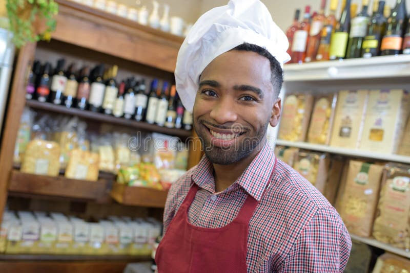 Vendor wearing a toque stock photo. Image of toque, pose - 117262264
