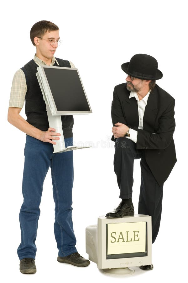Vendors of computers stock image. Image of communication - 17299519