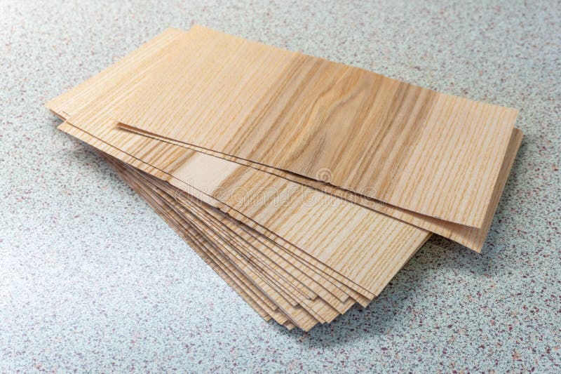 Rectangular Veneer Sheets on Black Background Stock Image - Image of ...