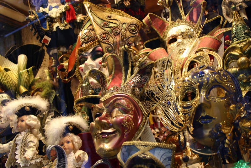 Venetiaanse maskers stock afbeelding. Image of herinnering - 236479