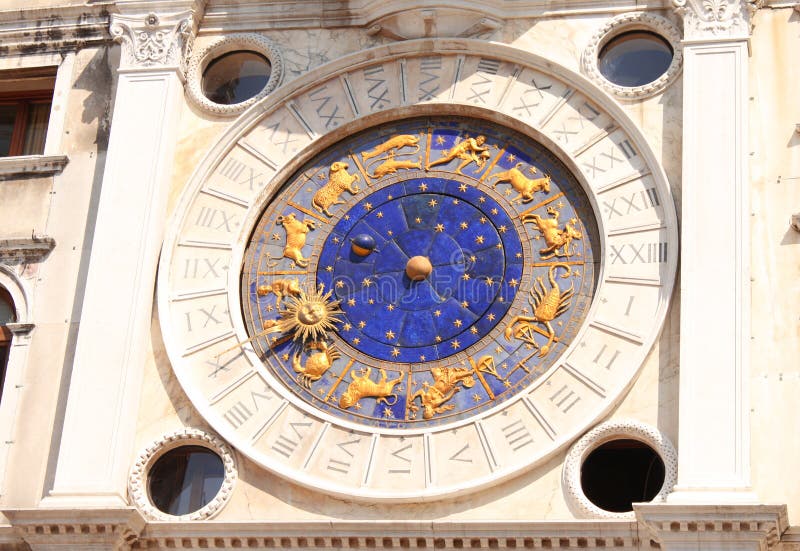Venetian Astrological Clock Stock Photo - Image of dial, calendar: 51182020