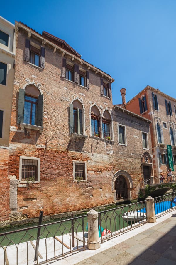 Venetian Canal and Antic Building Editorial Photography - Image of ...