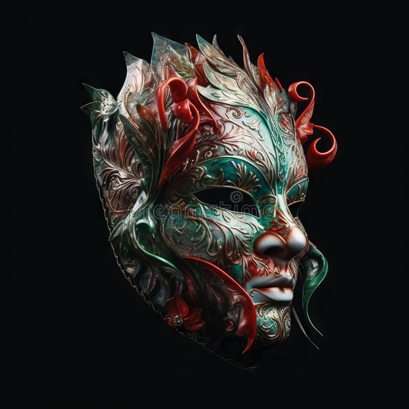 Venetian Carnival Mask with Intricate Patterns. Generative Ai Stock ...