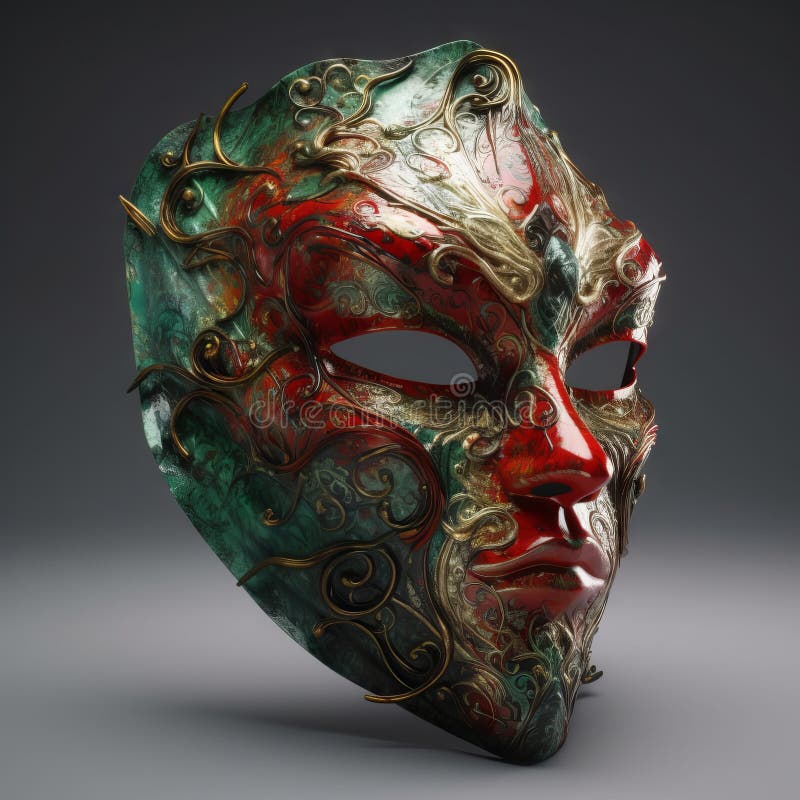 Venetian Carnival Mask with Intricate Patterns. Generative Ai Stock ...
