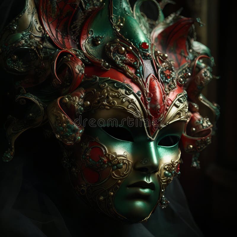 Venetian Carnival Mask with Intricate Patterns. Generative Ai Stock ...