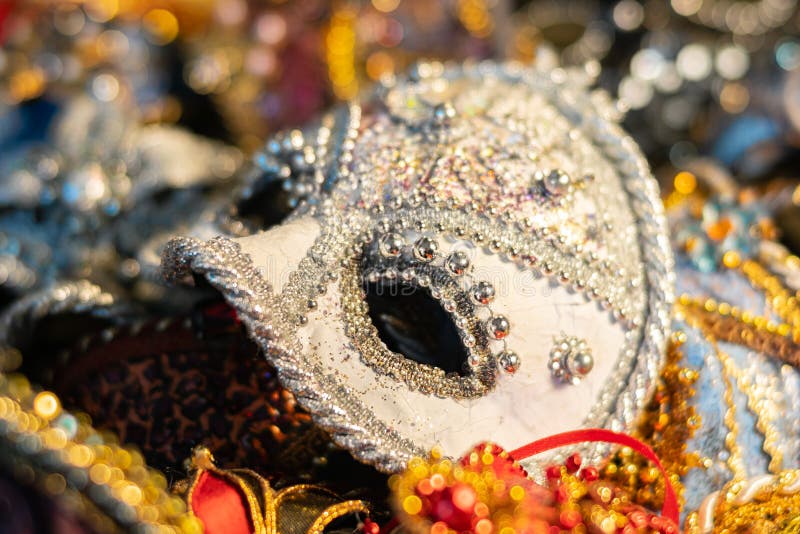 Venetian Carnival Masks, Traditional Hand-made. Stock Photo - Image of ...