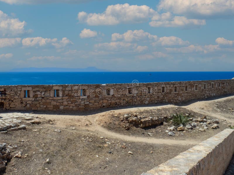 The Venetian Fortezza, Rethymnon, Crete, Greece Stock Image - Image of ...