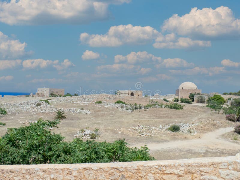 The Venetian Fortezza, Rethymnon, Crete, Greece Stock Image - Image of ...