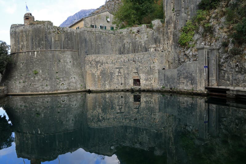 Venetian Fortifications of Kotor and the Castle Stock Photo - Image of ...
