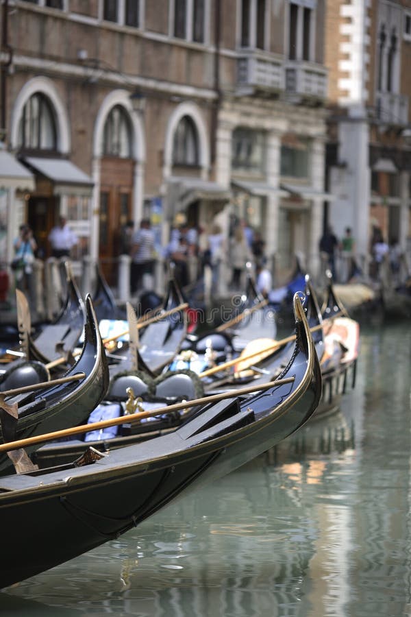 Venetian gondola boats stock image. Image of sightseeing - 10482139