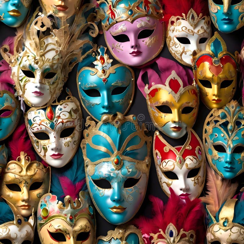 Venetian Mask Masquerade a Symphony of Colors and Craftsmanship in a ...