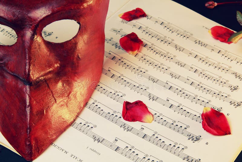 Music Mask 1 stock photo. Image of paper, painted, aged - 1696898